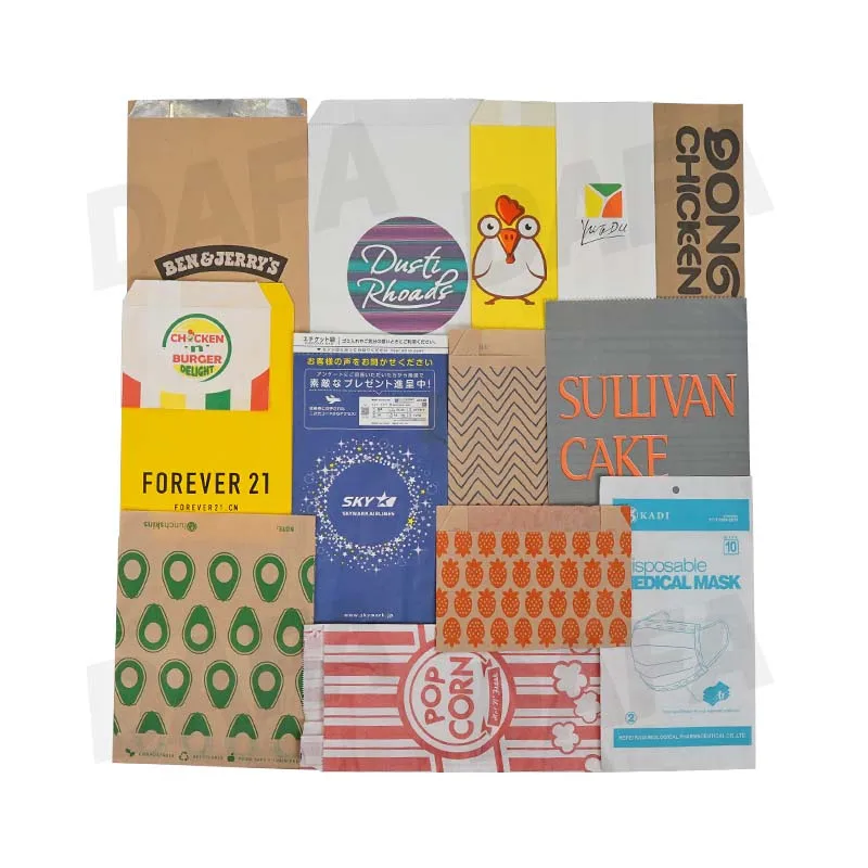 Custom Printed Paper Bag Kfc Food Packaging Bag Brown Kraft Paper Bags ...