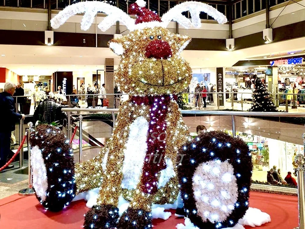 Giant Rudolph the Red Nosed LED Lighted Reindeer Decorations