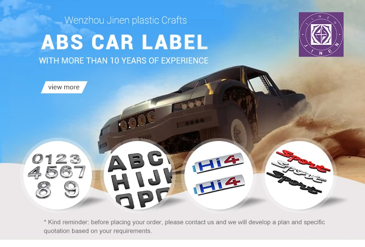 Abs Plastic 3d Logo Chrome Letter Badge Emblem Motor Bike Decorative ...