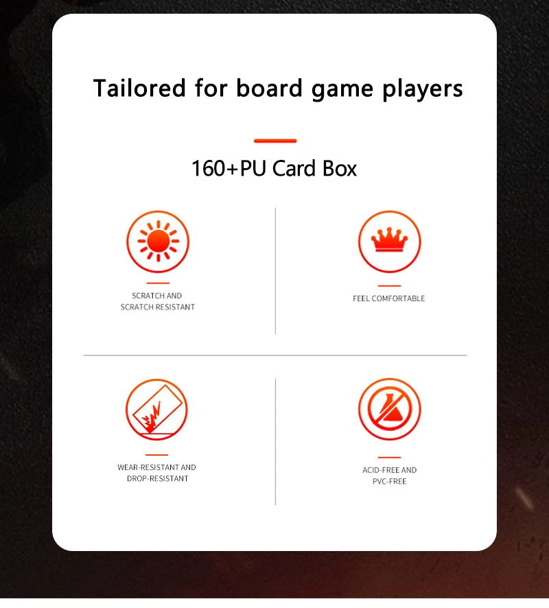 Standard Board Game Box Size - Magnetic Flip Leather Deck Boxes for Storage