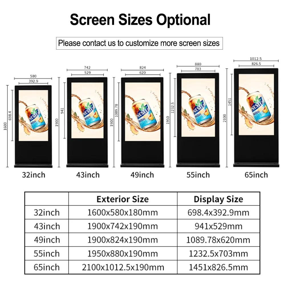 32 Inch Commercial Vertical Digital Signage and Displays Outdoor ...