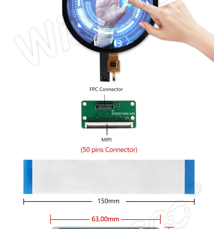 Wisecoco 5 Inch Touch FHD Screen - 1080P IPS Panel Display