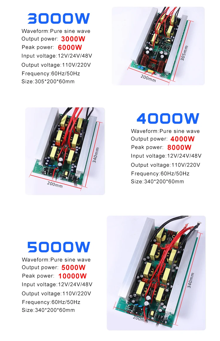 Power Inverter Dc 12v To Ac 220v Board Pure Sine Wave Inverter Drive ...