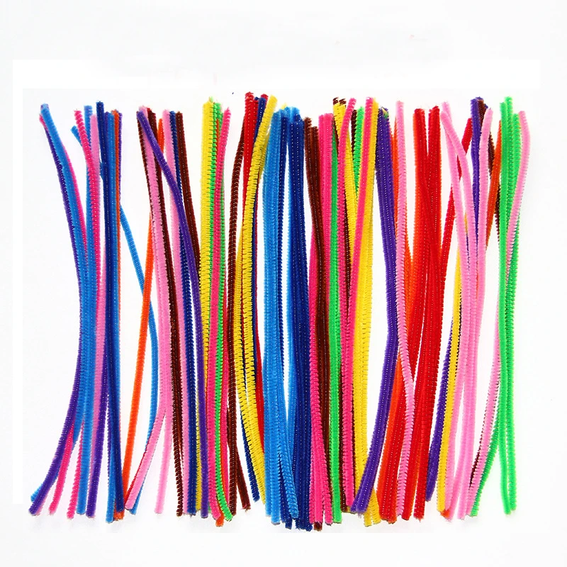 100PCS in One 30cm Soft Fuzzy Sticks Craft Pipe Cleaner DIY Twist Magic ...