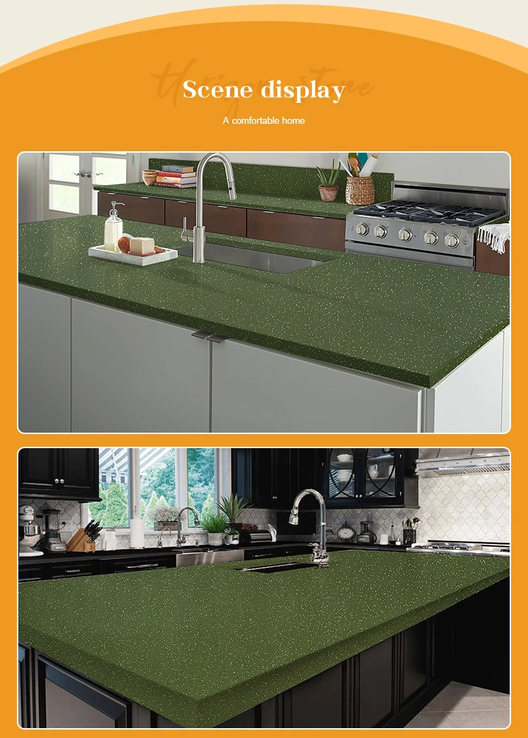 Calacatta Green Quartz Jumbo Slabs Countertops Kitchen Home Tables ...