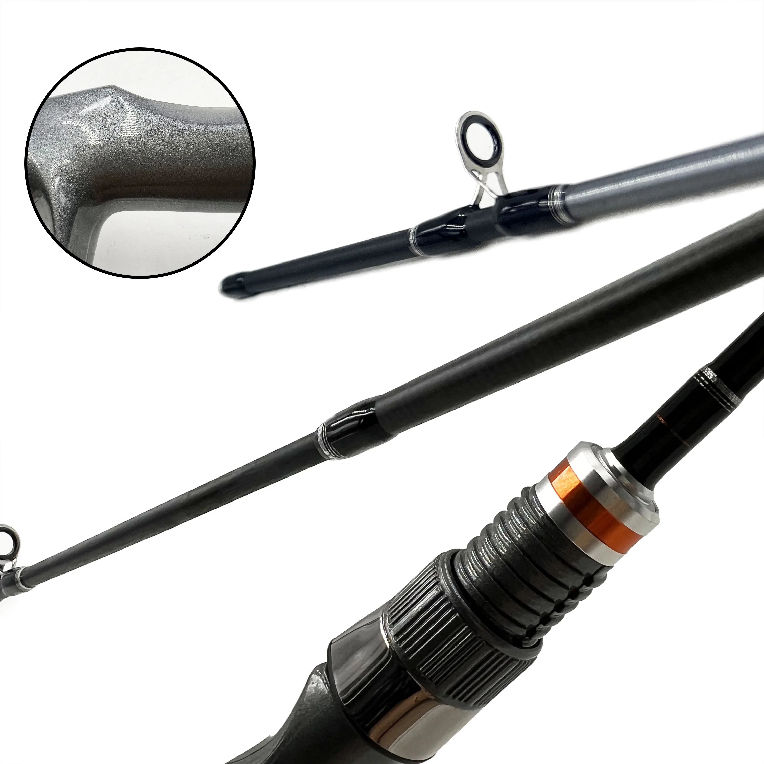 Alpha Squid Solid Fishing Casting Rod 1.45m 2 Section Fast Action Boat ...