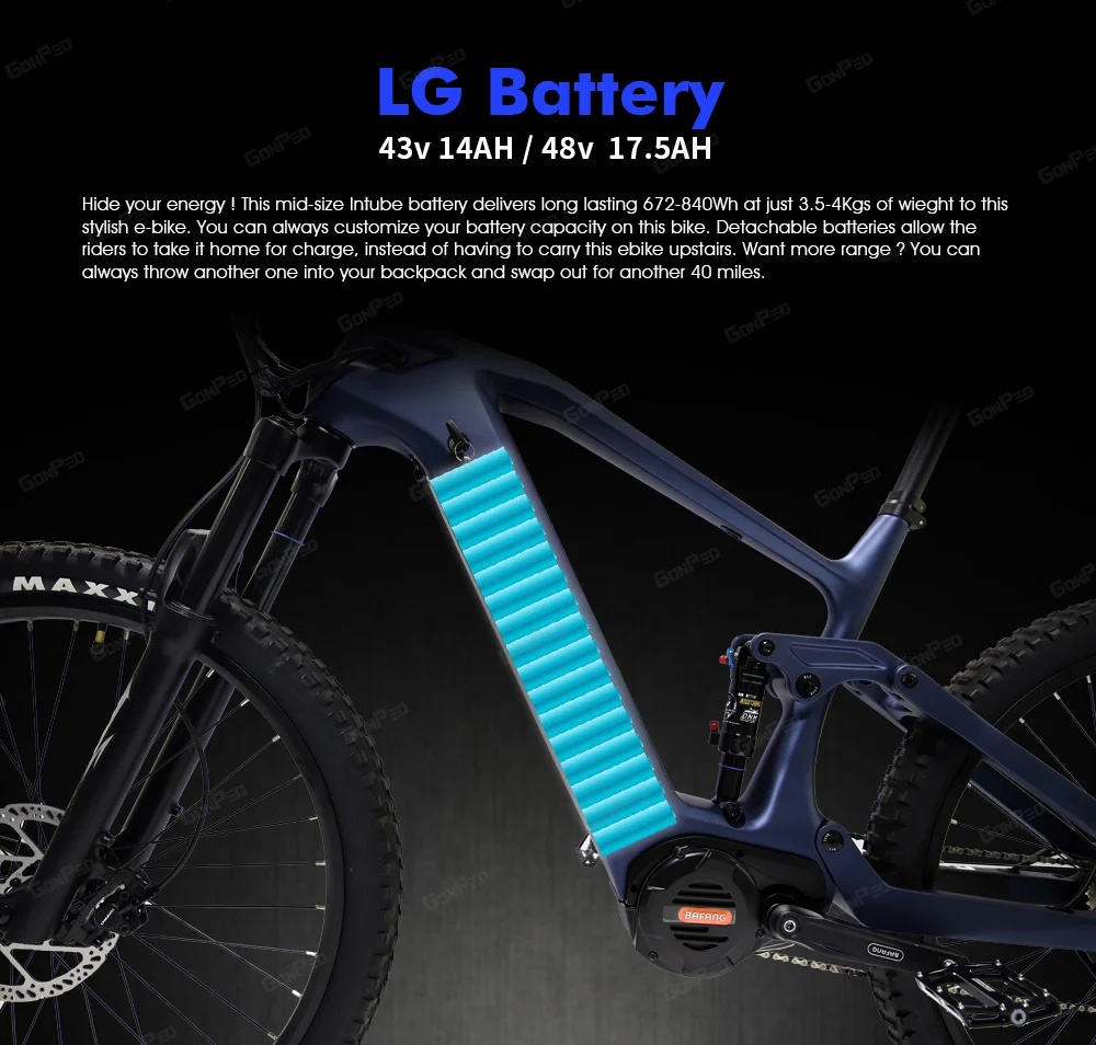 BAFANG M620 Full Suspension Bike - G510 Frame Carbon Fibre