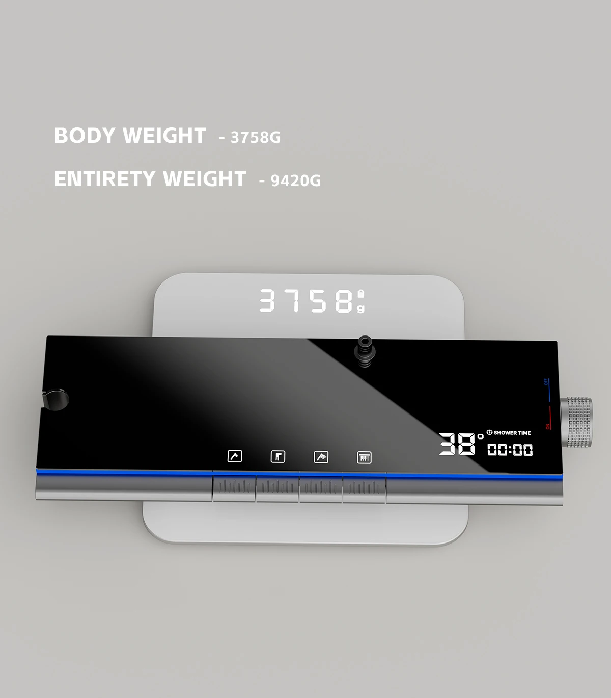 Bathroom Accessories Luxury Set Shower Smart Gun Grey Rainfall Shower ...