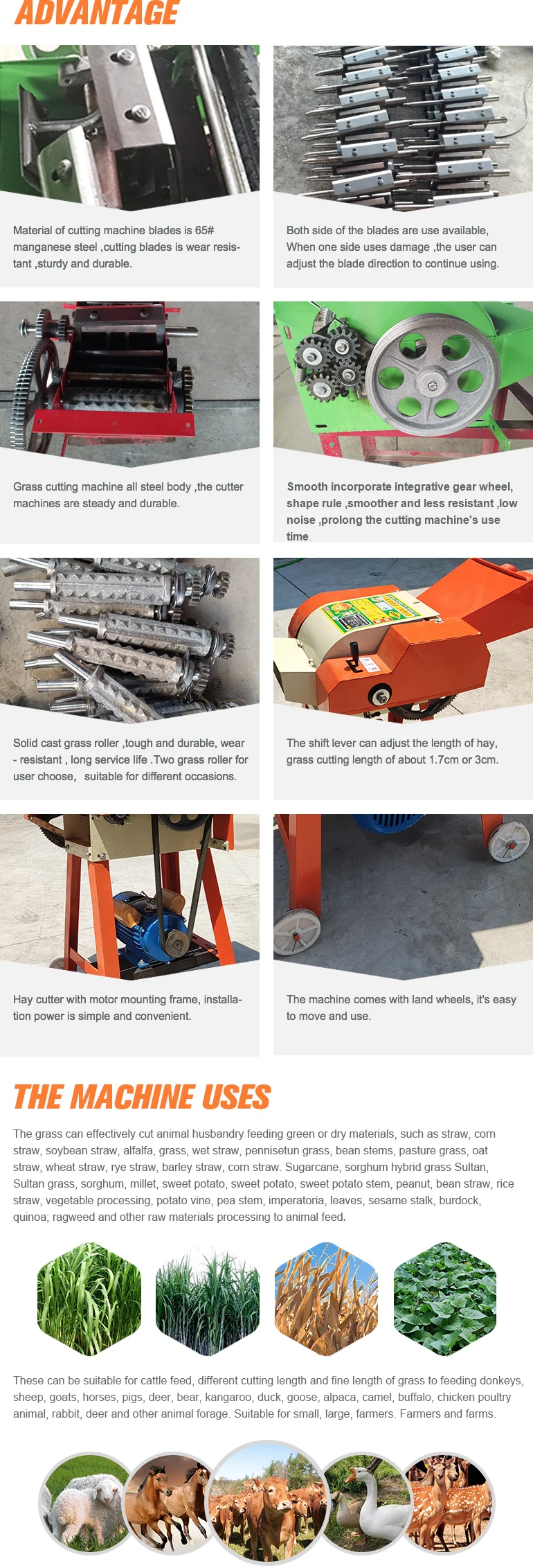 Weiwei Animal Feed Fodder Chopper Cutter Feed Processing Machines ...