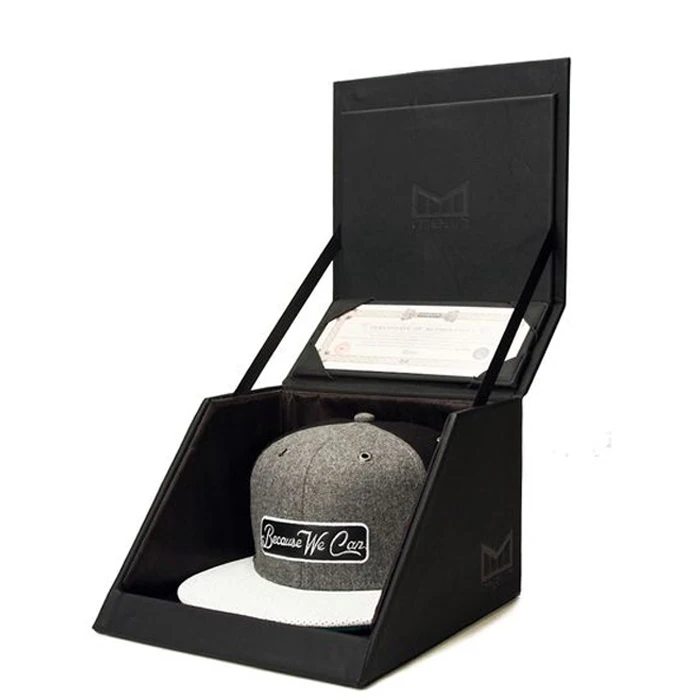 Luxury Paper Cardboard Square Plain Snapback Hat Window Box - Buy ...