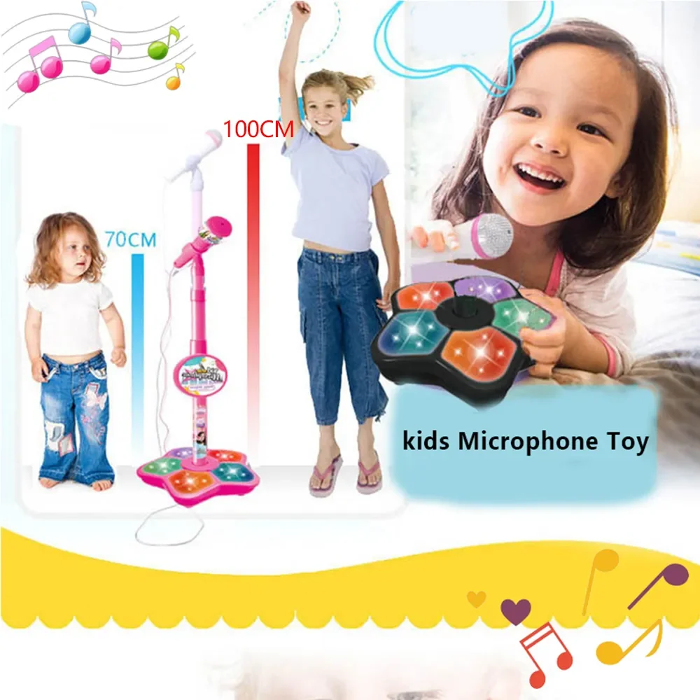 Kids Microphone With Stand Karaoke Song Music Instrument Toys Brain ...