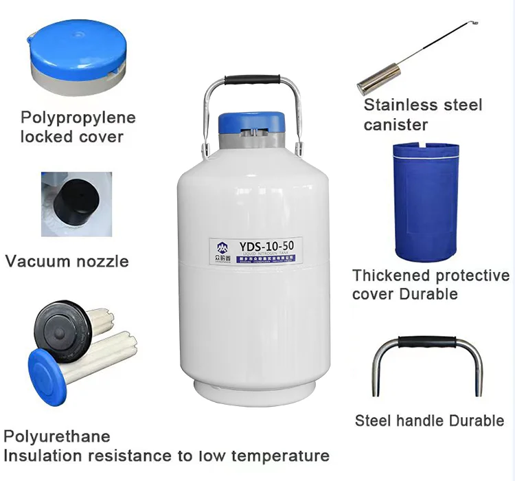YDS Series Liquid Nitrogen Cylinder LN2 Dewar Tank Lin Ln2 Container ...
