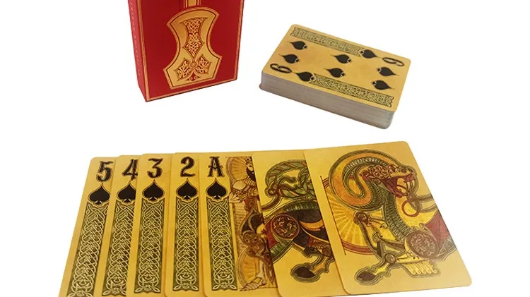 Waterproof Sublimation Playing Card Front And Back Printing Gold Paper ...