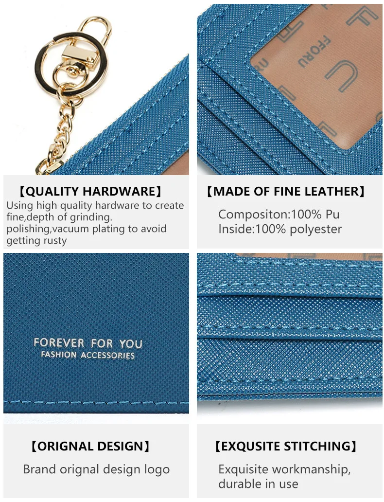 Classic Custom Letters Slim Wallet Personalize Initials Mini Pu Leather ...