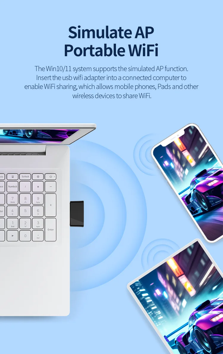 Comfast CF-940AX - 300mbps Wifi 6 USB Dongle with AIC8800FC Chipset