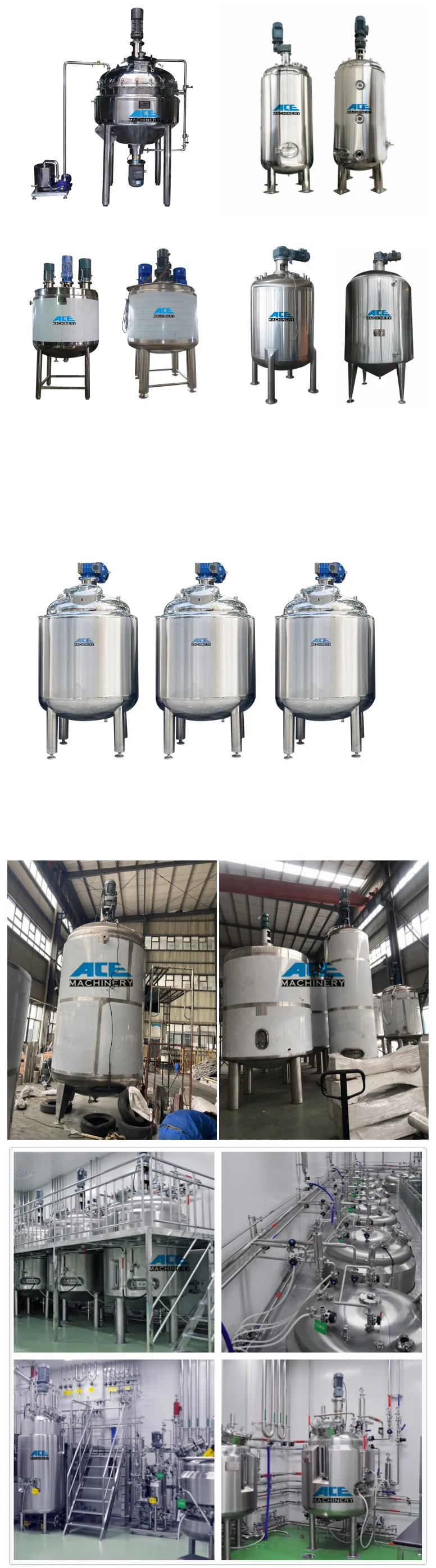 1000L-20000L Continuous Stirred Tank Reactor - Industrial Batch Reactor