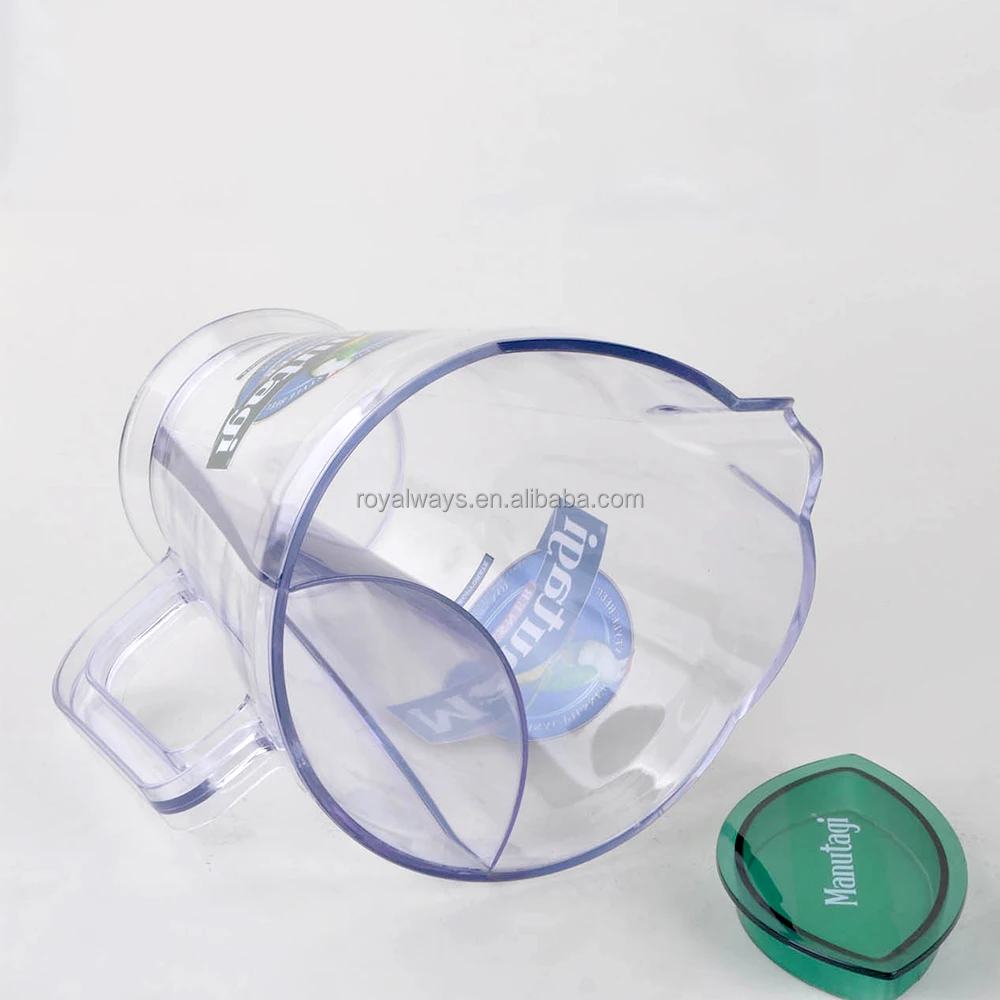 Clear Plastic Drink Pitcher 60oz Beer Pitcher With Ice Chamber - Buy ...