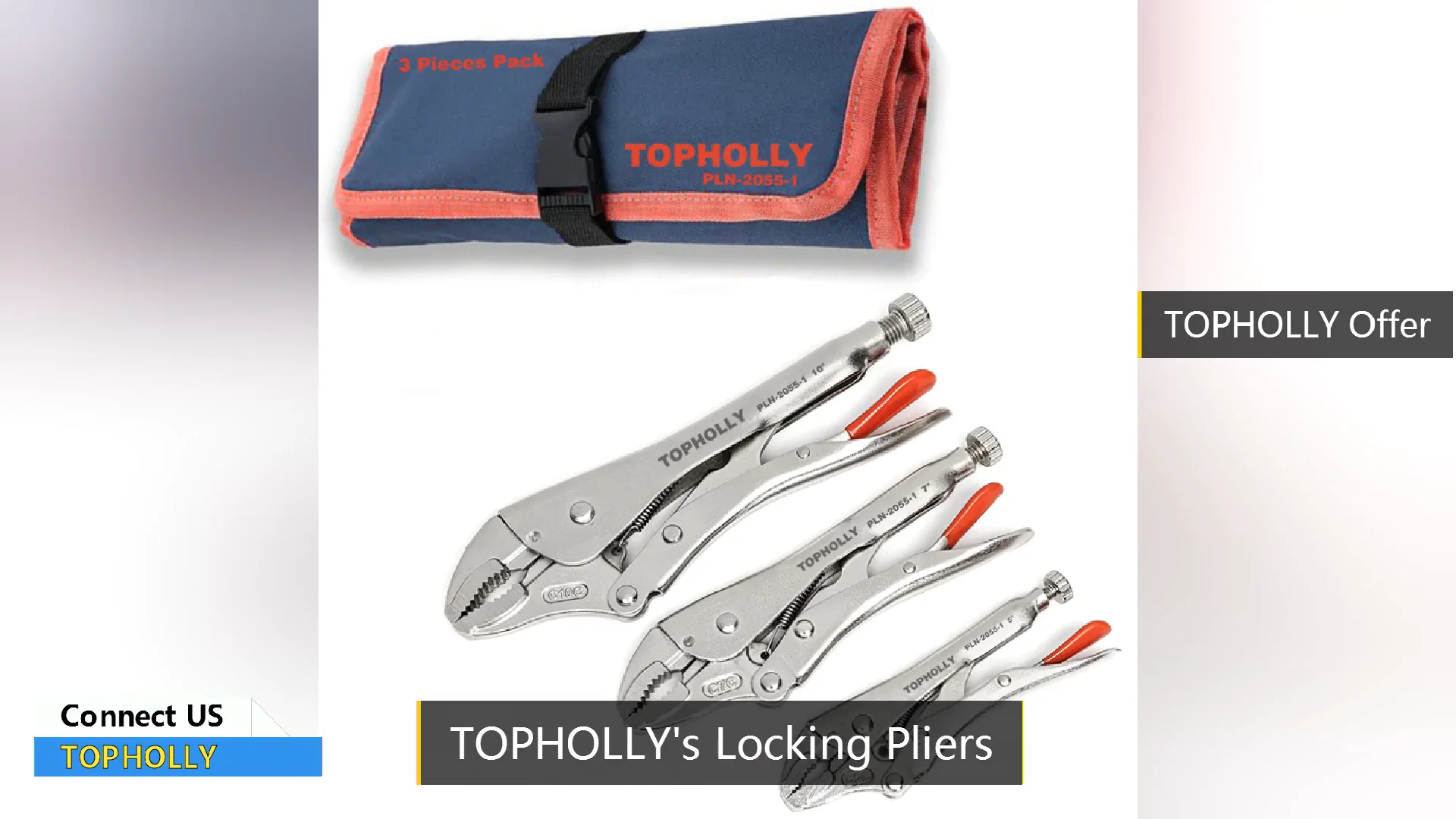 5 7 10 '' Professional Lock Pliers Straight Curve Jaw Round Industrial ...