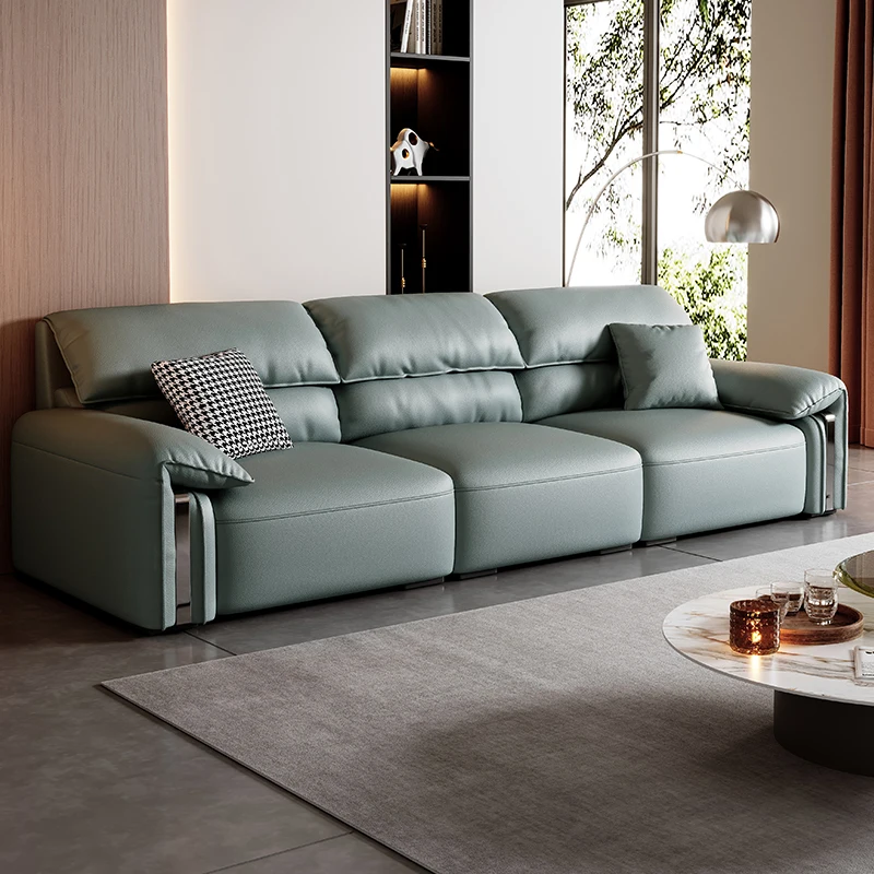 Modern Italian Design L-Shape Synthetic Leather Combination Sectional ...