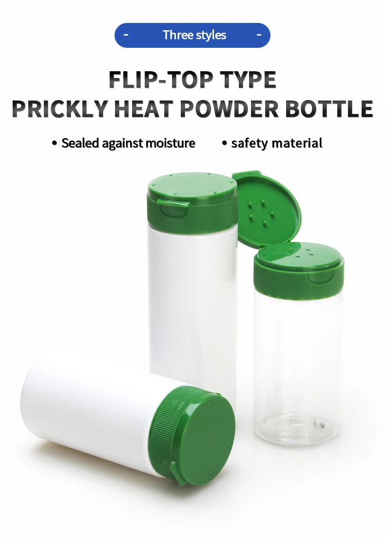PET Plastic Talcum Powder Bottle/Prickly Heat Powder Bottle With Snap ...