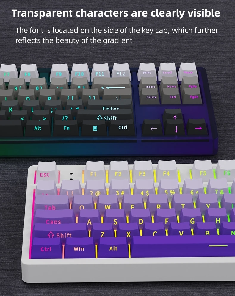 Custom Doubleshot Pbt Mechanical Keyboard Key Caps Two Sided Bottle ...