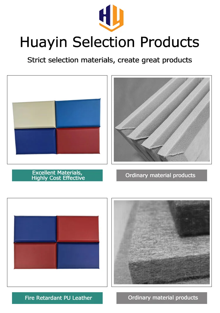 Soundproof & Fireproof Leather Wrapped Acoustical Wall Pad Of Noise ...
