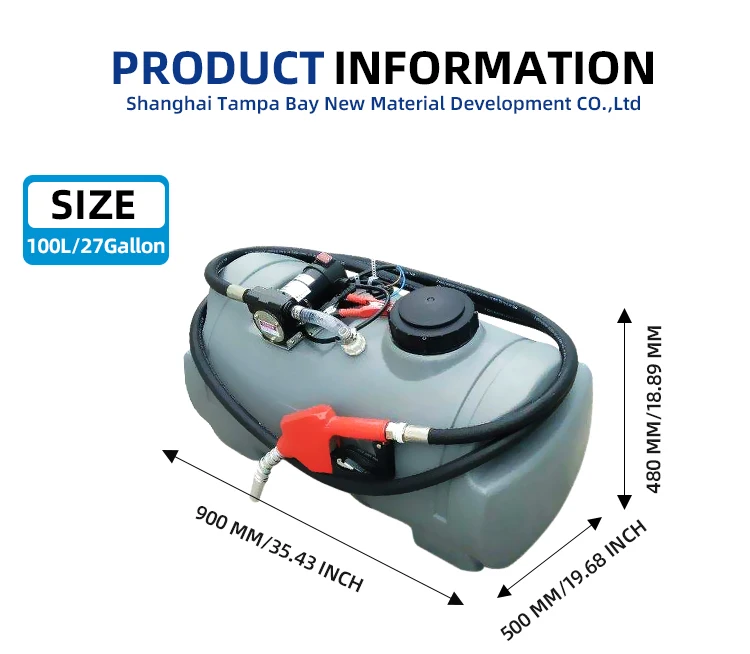 100l Plastic Jerry Can Transfer Petrol Fuel Caddy Portable Diesel Tank ...