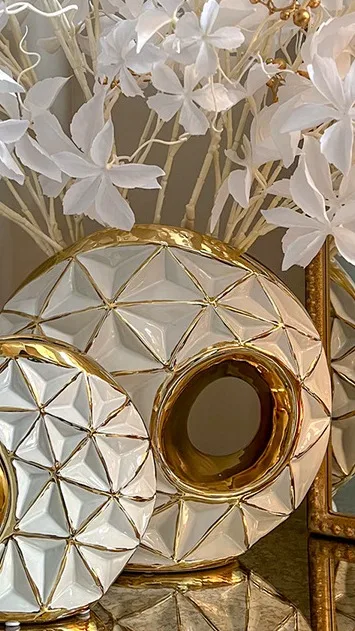 Light Luxury Plating Gold Decoration Modern Ornaments Hotel Porch Club ...