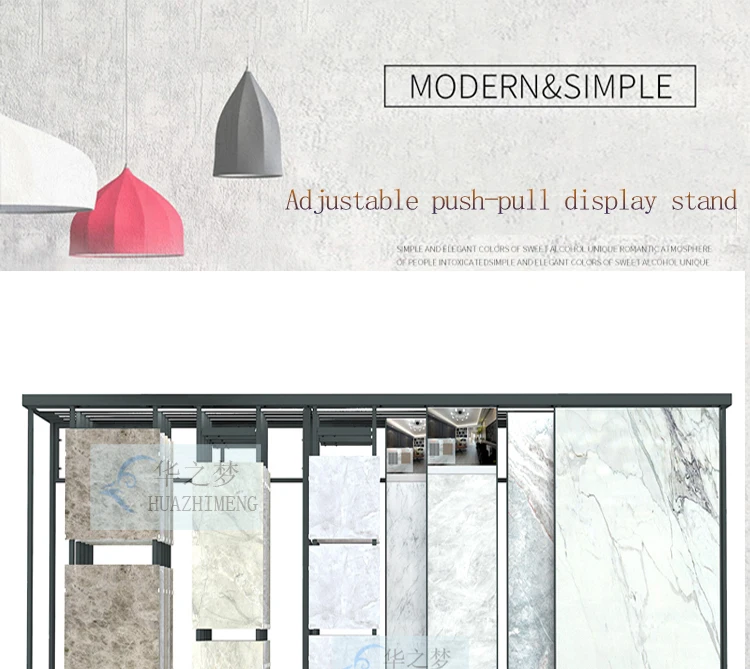 Metal Sliding Ceramic Tile Rack - Custom Display Solutions