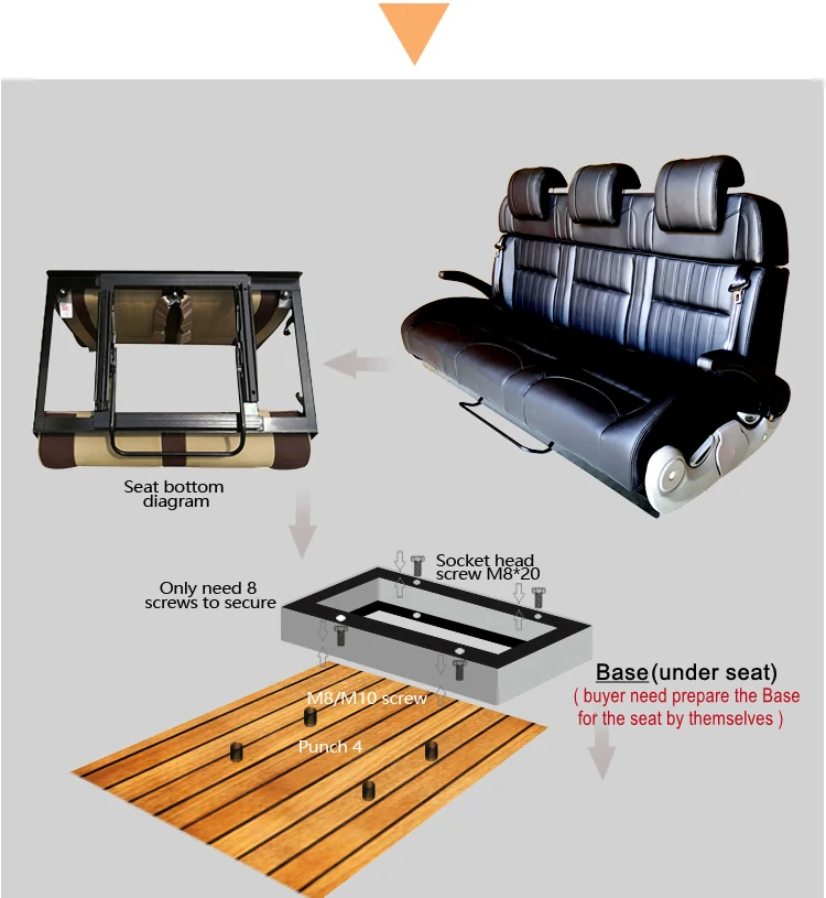 Custom Vip Hiace Rock and Roll Conversion Van Seat MPV