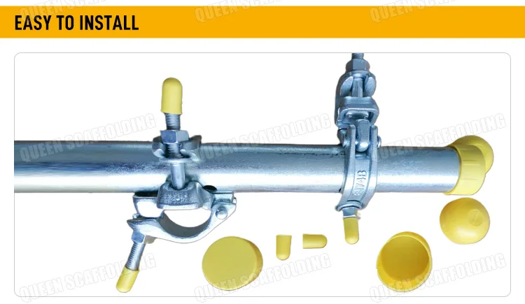 PE Scaffolding Tube End Cap Coupler - Dual Protective Cover