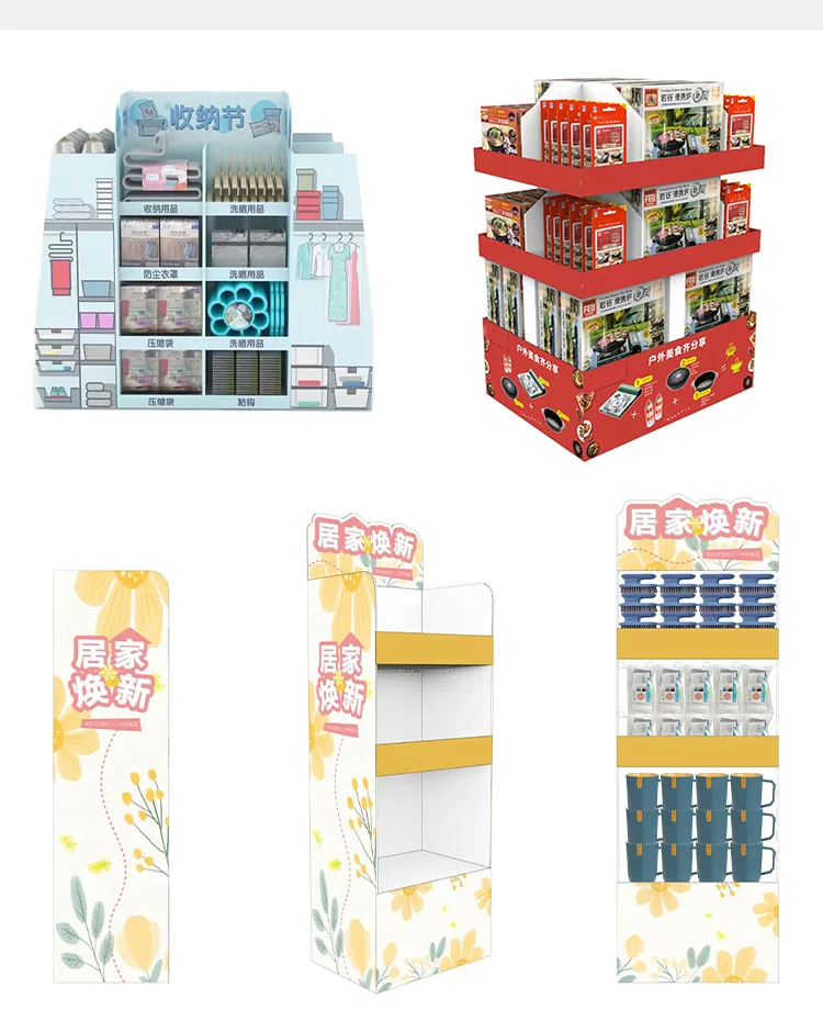 Custom Fruit And Vegetable Display Stand Cardboard Product Counter ...