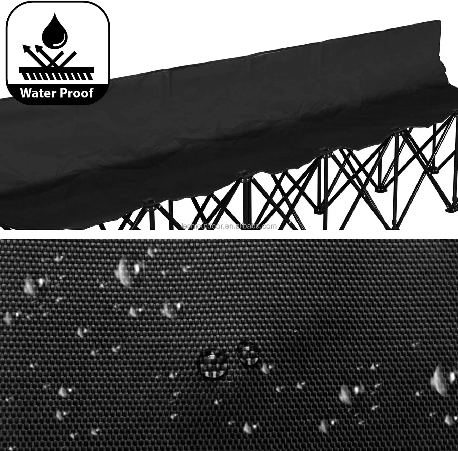 Portable Folding Bench Seat 6 Seater Collapsible Soccer Bench Portable ...