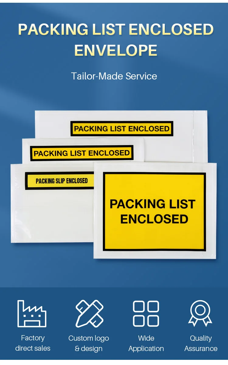 Packing List Envelope For Protecting Documents From Waterproof And Dust ...
