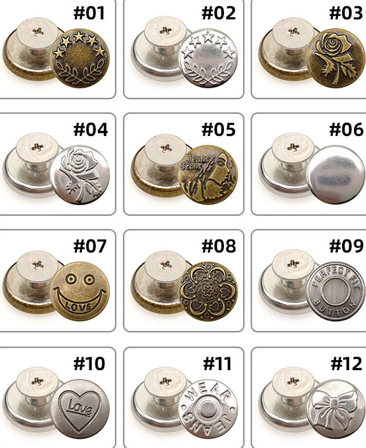 27l Alloy Snap Style Metal Circular Collision Nail Double-sided ...