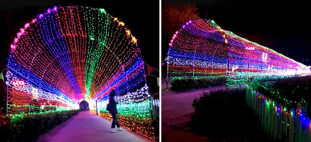 Christmas Event Decoration Giant Led Time Tunnel Motif Metal Arch Light ...