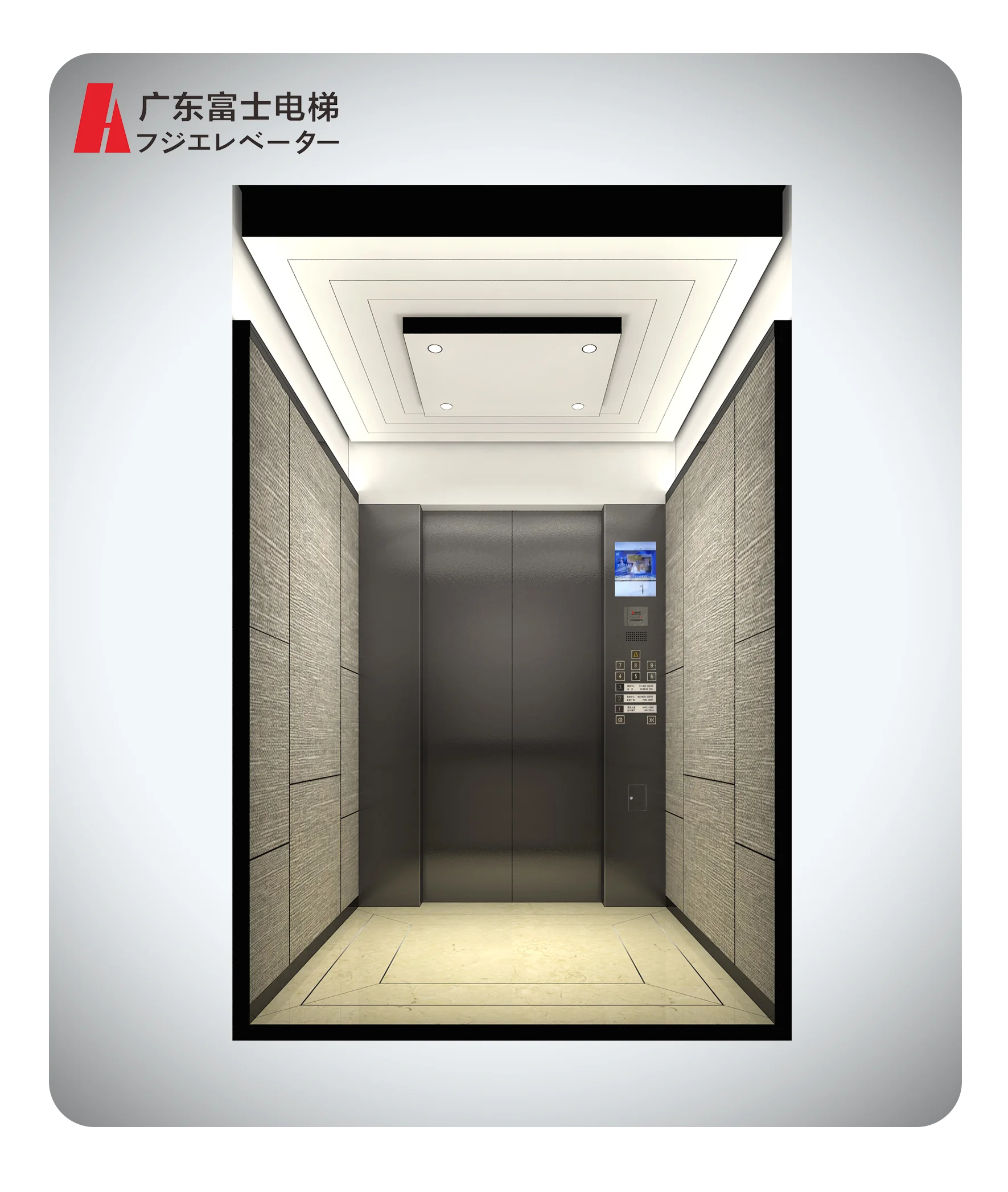 1600KG Passenger Elevator VVVF Inverter Control SS304