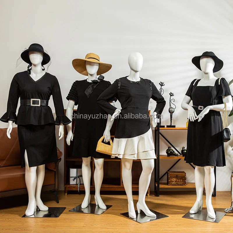 Afellow Female Plus Size Fat Woman Mannequins Full Egg Head Plastic Eco ...
