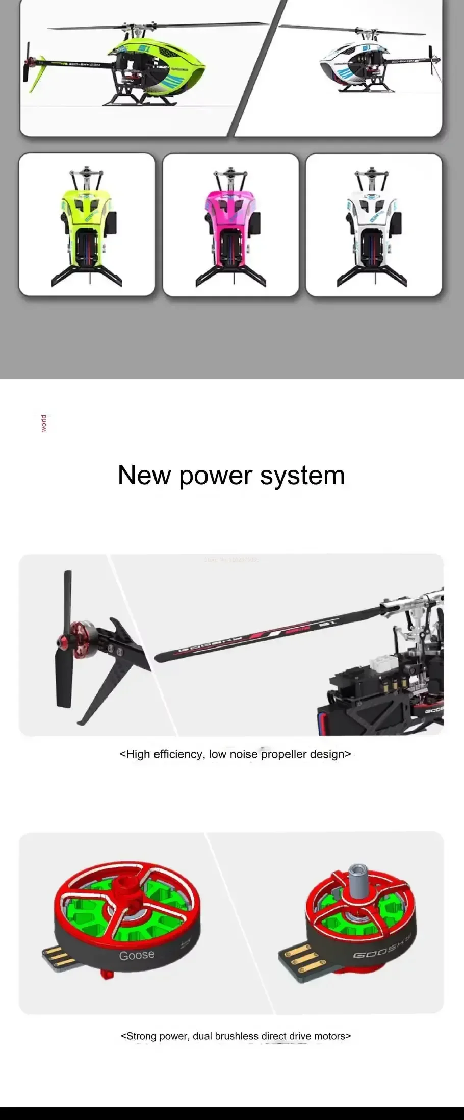 Goosky S1 BNF 6ch 3D Stunt Double Brushless Motor RC Helicopter