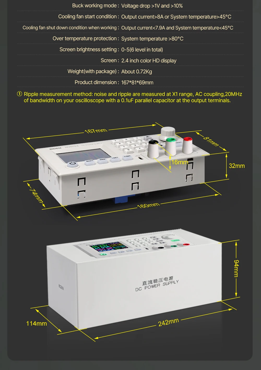 Rd Rd6024 60v 24a Usb Dc To Dc Led 배터리 충전 모듈 벅 컨버터 가변 조정 가능한 규제 벤치 랩 전원 ...