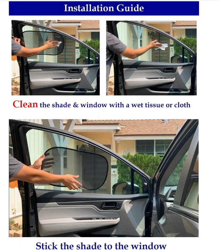 2 Pack Car Sun Shield Uv Protection Car Curtain Side Window Shades ...