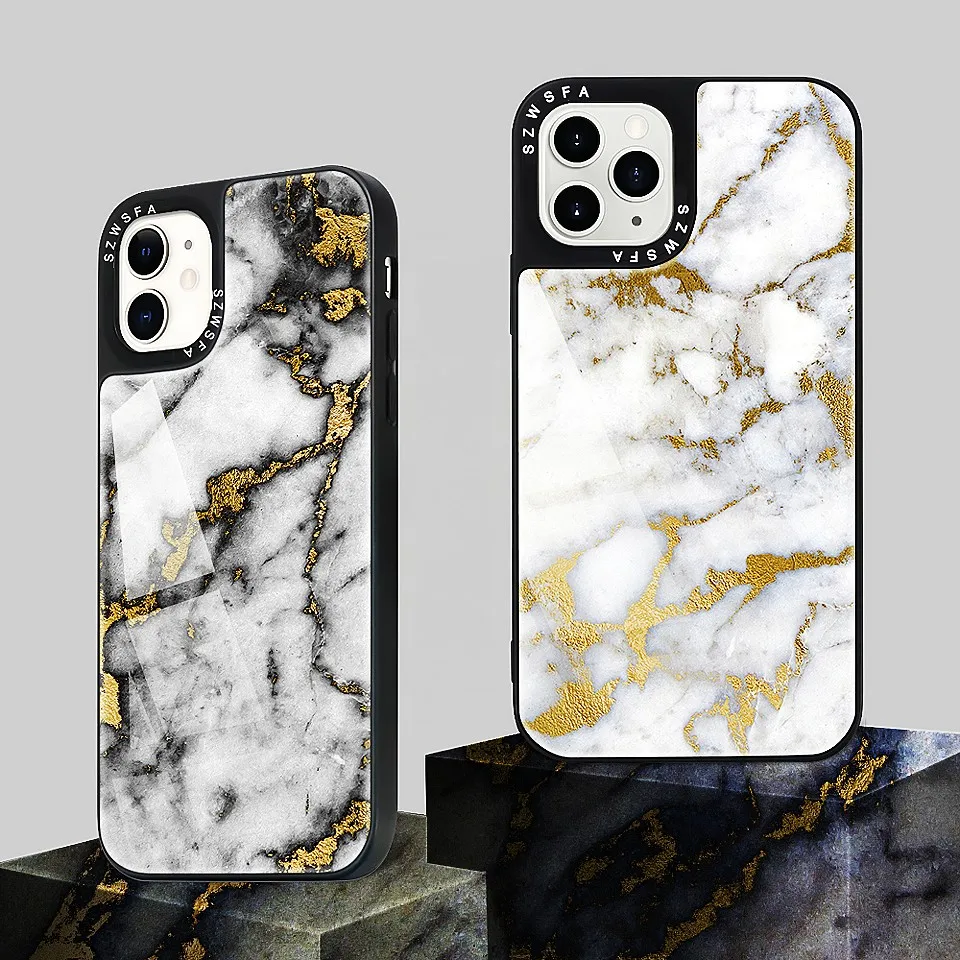 Custom Brand Name Logo Sublimation Designer Luxury Marble Phone Case ...