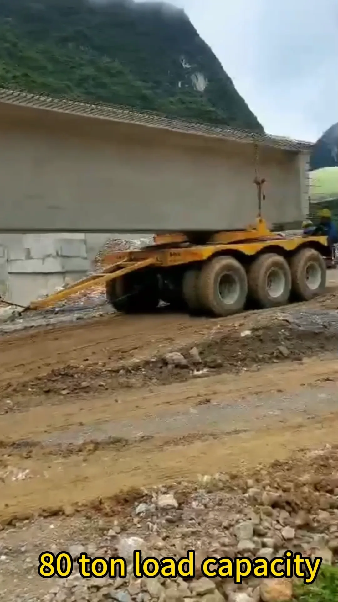 4 Axle 80 Ton Concrete Bridge Transporter Beam Transport Carrier Girder ...