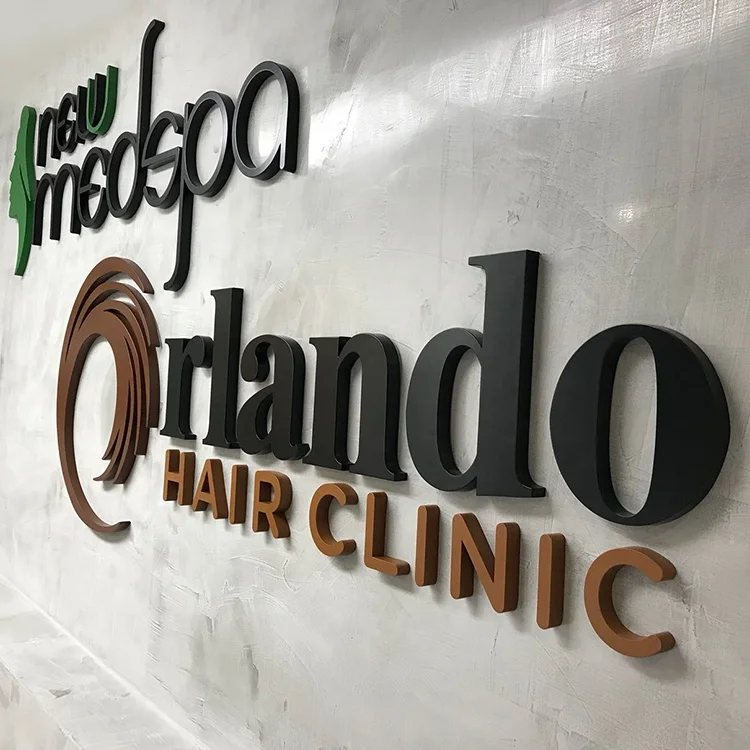 Outdoor Exterior Custom 3D Logo Office Indoor Business Wall Sign Board ...