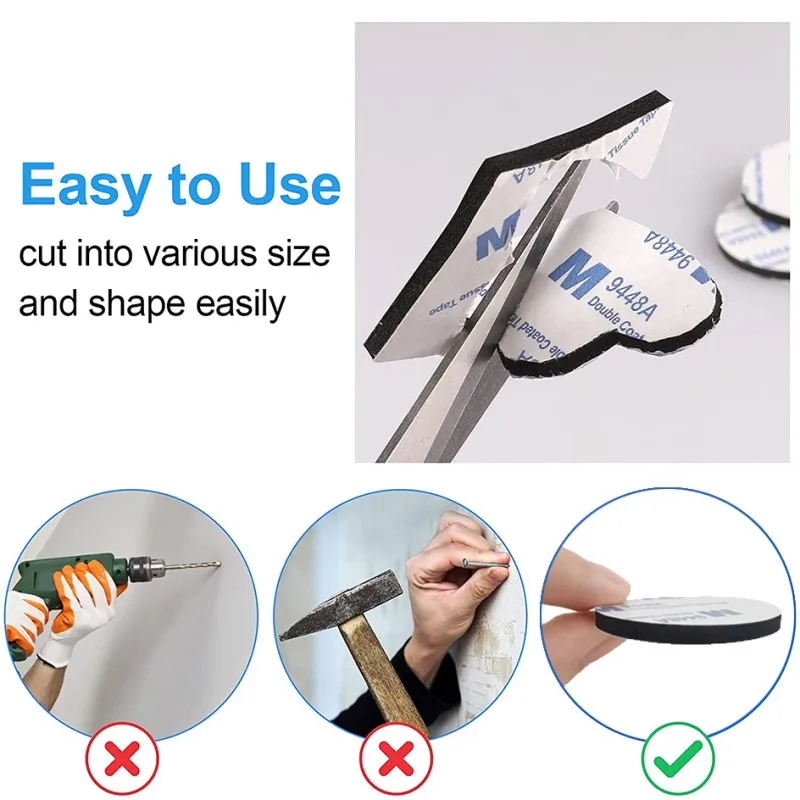 3m 9448a Black Double Sided Tape Eva Foam Pad Mounting Use Auto Car Decorative Article Wall ...