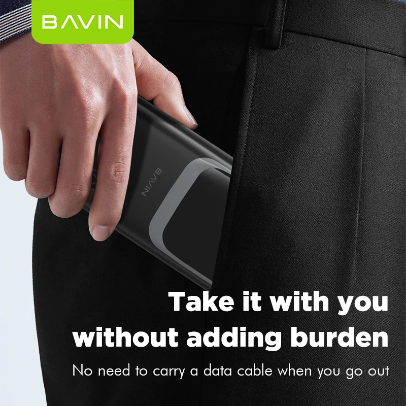BAVIN 20000mAh Power Bank - Fast Charging Portable Charger with LED ...