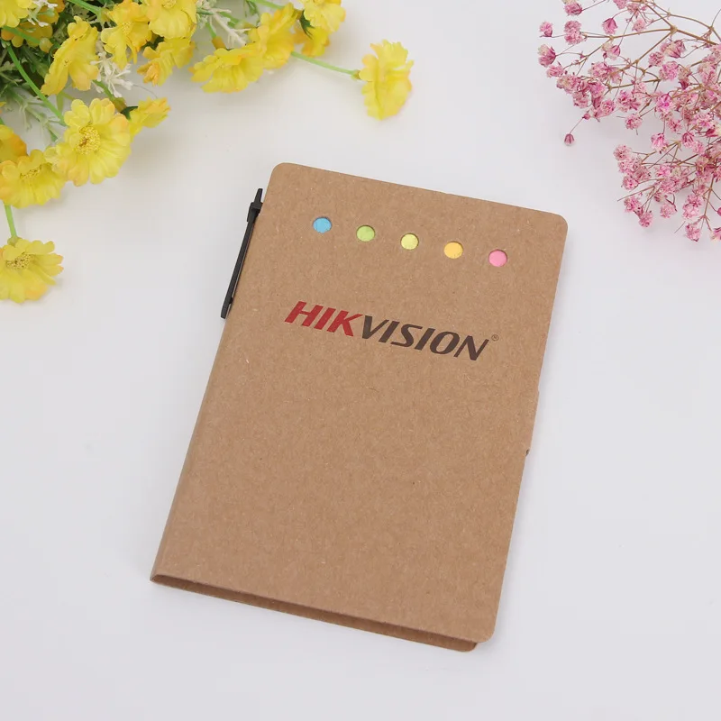 Kraft Paper Notepad Kraft Paper with Sticky Notes Custom Logo Printed ...