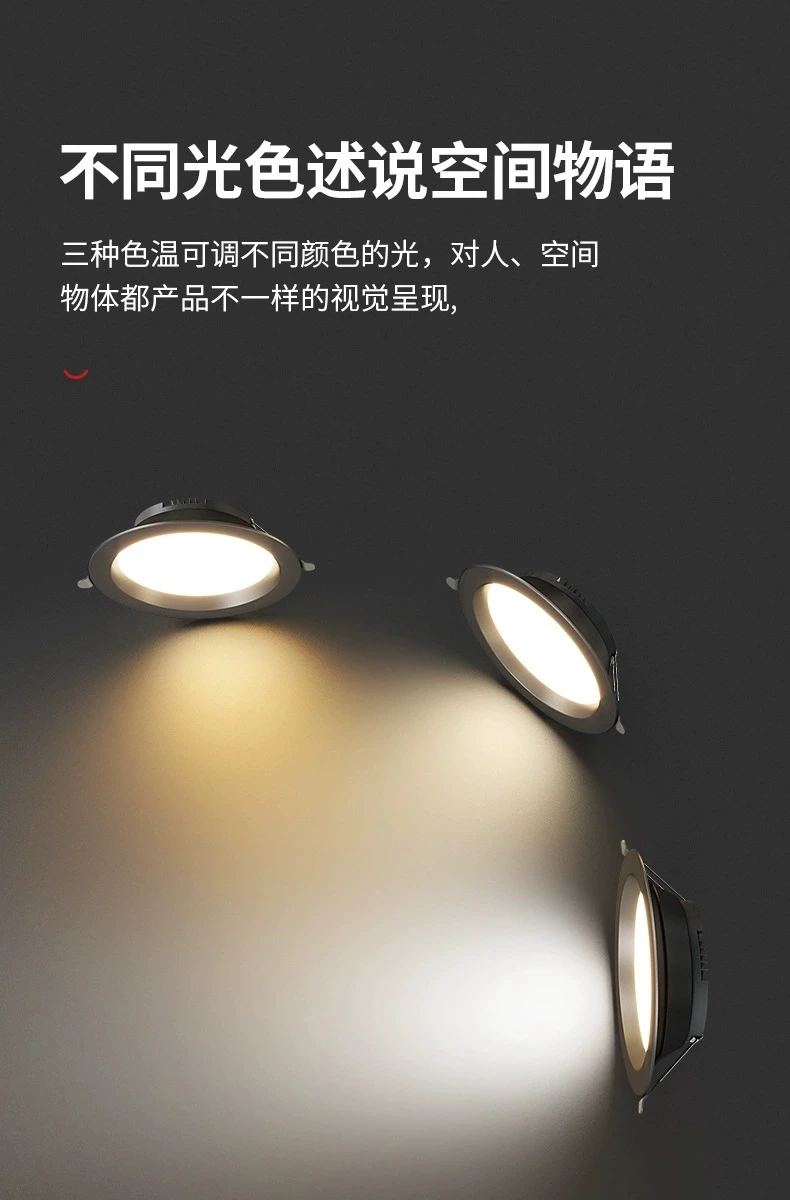 Cob Large Size Led Recessed Down Lights Round Led Panel Light Spotlight ...