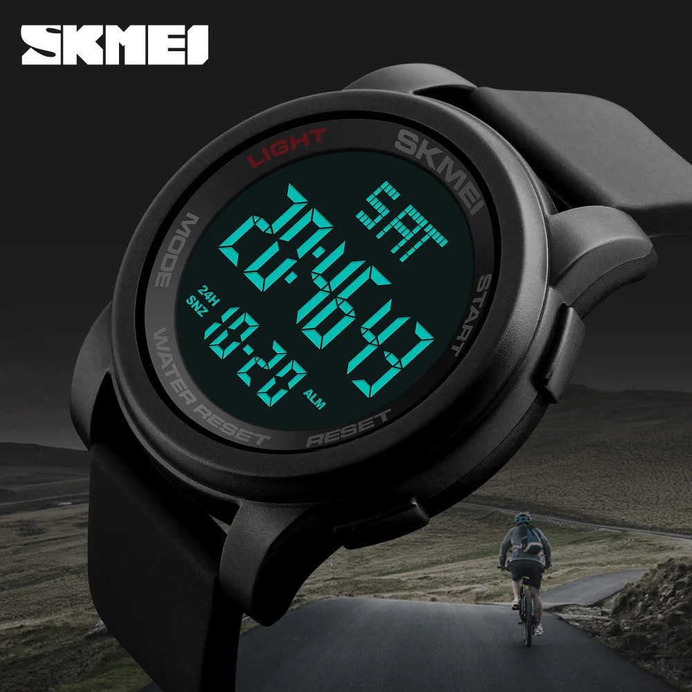 Reloj Deportivo Hombre Resistente al Agua Running LED Digital Negro ...