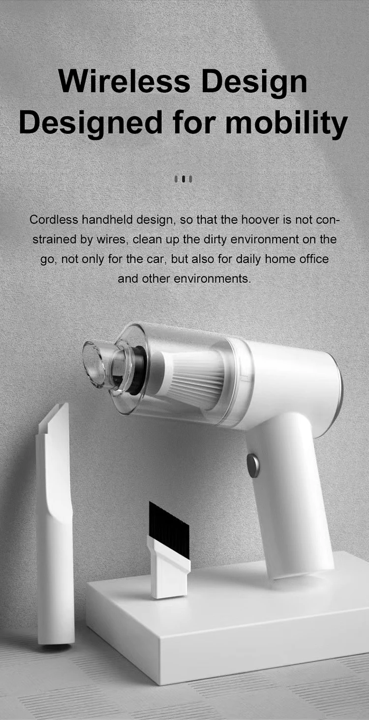 Qd004 Mini Table Cleaner Room Office Portable Window Handheld Wireless ...